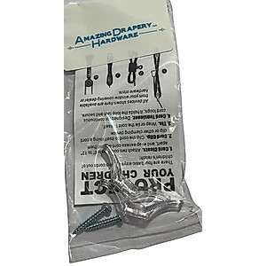 Amazing Drapery Hardware Child Safety Cord Cleat Safety Kit - Clear