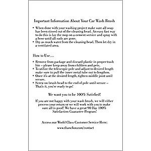 Car Cleaning Brush with Long Handle Best for Washing Your Car, Truck, RV, etc. - Extends 60" Perfect for Hard to Reach Places