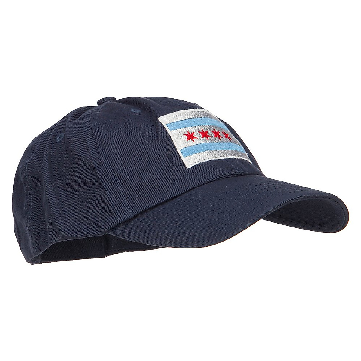 e4Hats.com Chicago Flag Embroidered Low Cap - Navy OSFM