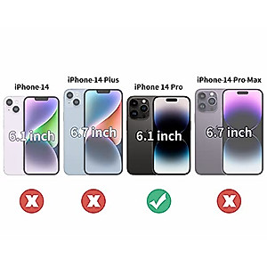 Tnarru Compatible with iPhone 14 Pro Case American Flag Pattern Hard PC Back and Soft TPU Sides Scratchproof Shockproof Protective Case for iPhone 14 Pro -Black