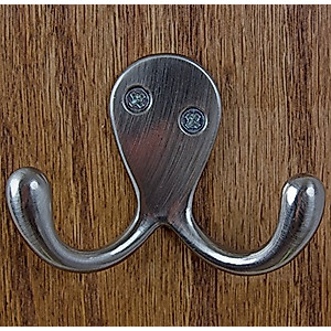 GlideRite Hardware 7511-SN-10 2” Satin Nickel Octopus Double Hooks 10 Pack
