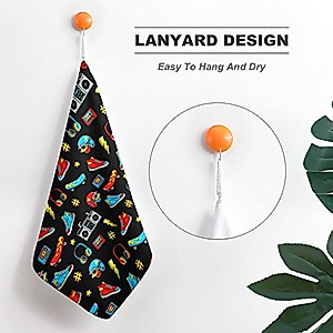 Lurnise Hand Towel Shoes Helmet Hand Towels Dish Towel Lanyard Design for Bathroom Kitchen Sports
