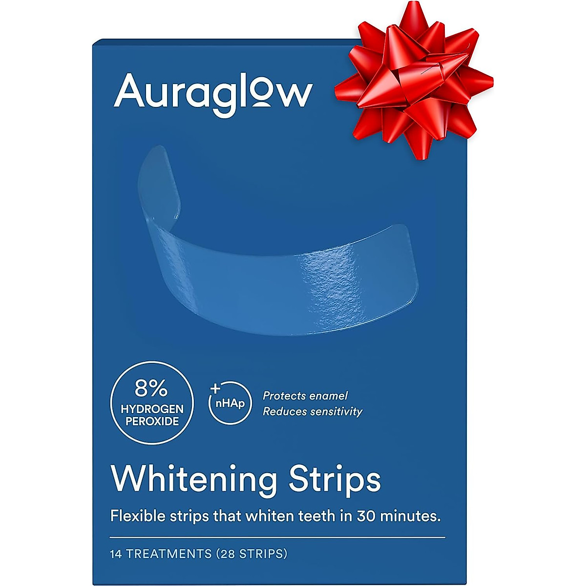 Auraglow Teeth Whitening LED Light, 10X More Powerful Accelerate Whitening Results, Rechargeable LED Light, 16 LED Bulbs