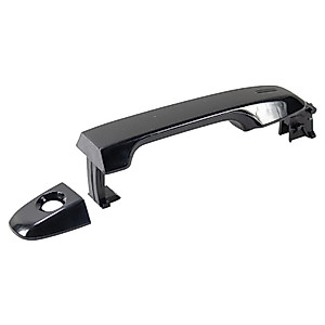TRQ Front Exterior Door Handle Black Compatible with 2012-2017 Toyota Camry