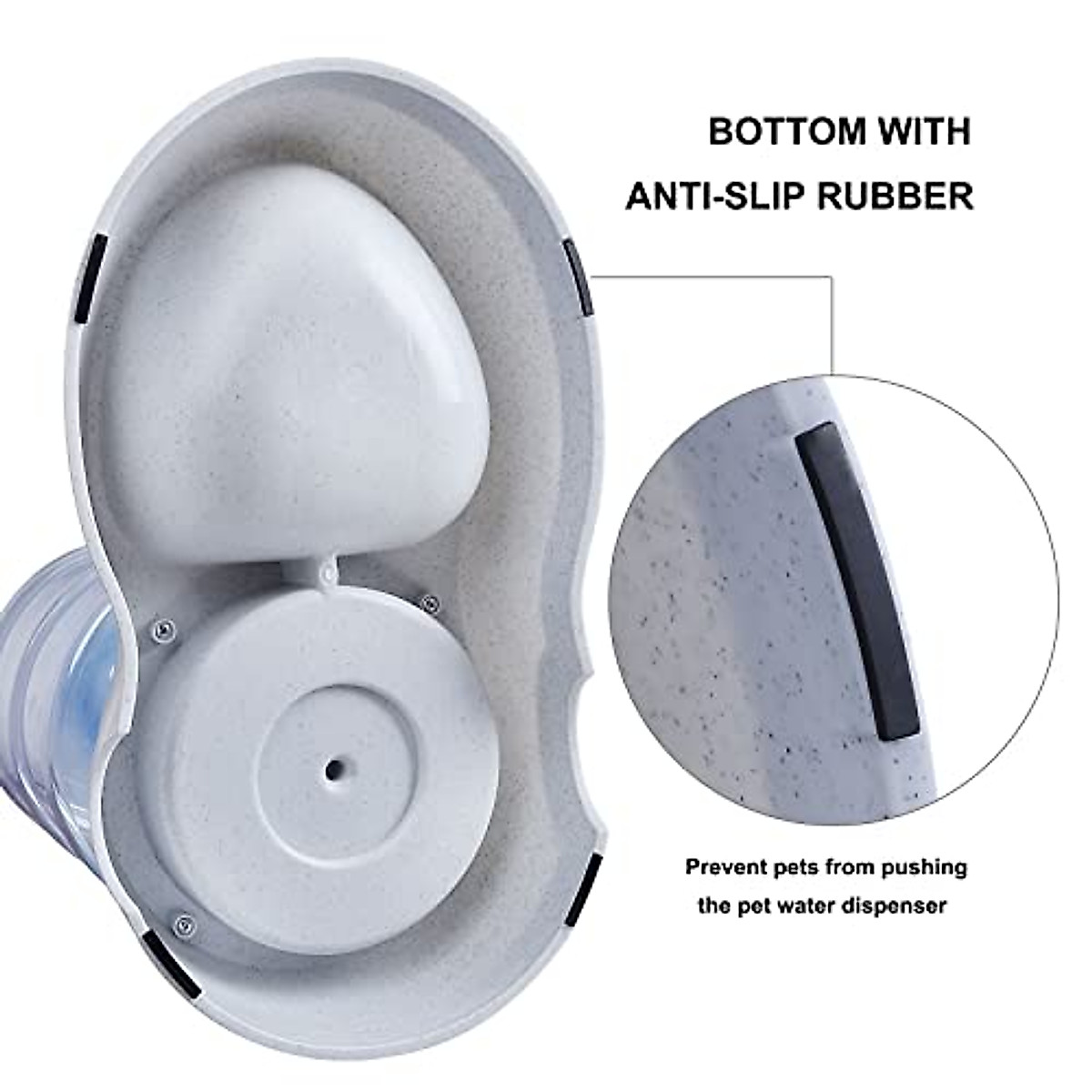 Pet Water Dispenser Station - 3 Gallon/11L Replenish Pet Waterer for Large Dog Cat Animal Automatic Gravity Water Drinking Fountain Bottle Bowl Dish Stand