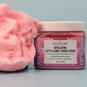 The Spathecary Body Scrub, Exfoliating-Nourishing-Refreshing-Smoothing Body Care 21 oz. (21 oz, Cotton Candy)