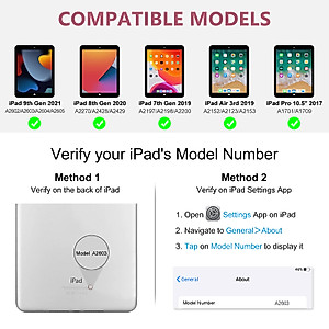 Keyboard Case for iPad 10.2" 9th 8th 7th Generation, with Detachable Bluetooth and Pencil Holder, 10.2 Inch/iPad Air 10.5"(3rd Gen)/iPad Pro 10.5 in, Auto Sleep/Wake Function (Pink)