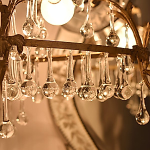 IndianShelf 20 Glass Christmas Ornaments- Clear Glass Ornaments- Chandelier Crystals- Chandelier Drop Ornaments- Glass Teardrop Clear Christmas Ornaments-Hanging Crystals for Centerpieces -3"