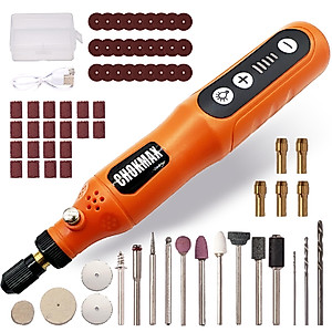 CHOKMAX Mini Cordless Rotary Tool, 5-Speed Grinder Kit with 72 Accessories and Front LED Light, Type-C Charging Art Craft Tool for Engraving, Sanding, Polishing, Drilling, Grinding