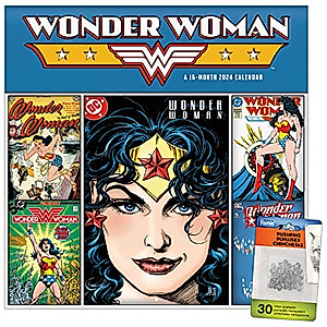 2024 DC Comics Wonder Woman Wall Calendar & Push Pins