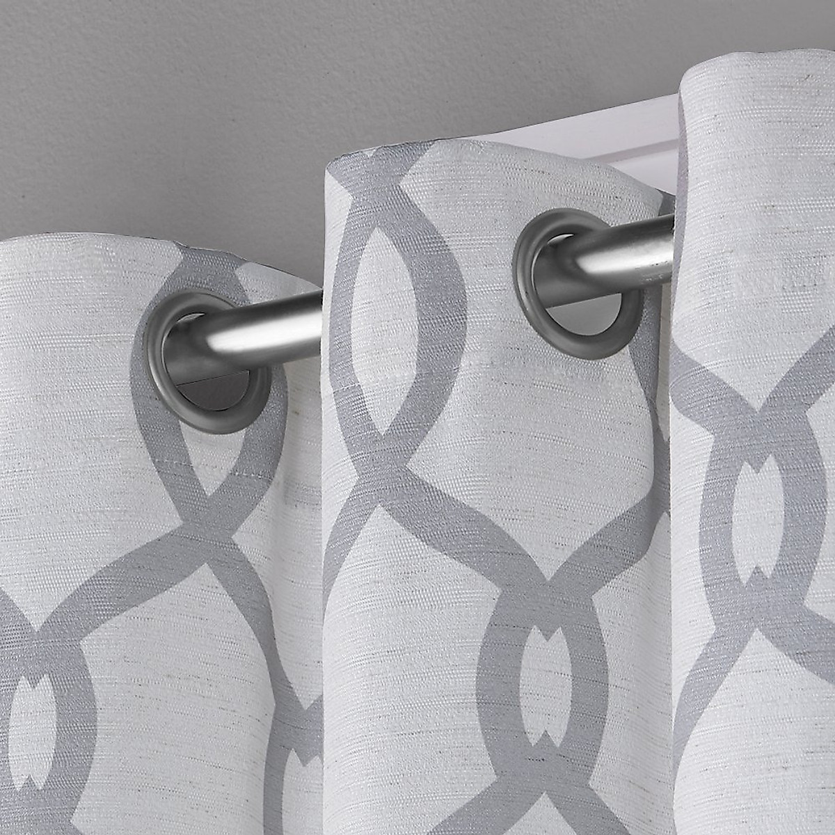 Exclusive Home Curtains Kochi Light Filtering Linen Blend Grommet Top Curtain Panel Pair, 54"x108", Dove Grey, 2 Piece