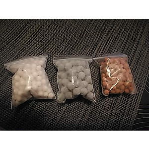 Replacement Filtration Mineral Beads Stones Balls for Filter Shower Head Showerhead 3 Kinds Red Gray White (Diameter 5-6mm)