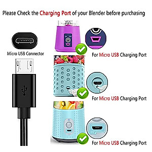 Portable Blender Charger Cord, USB Charging Cable Cord Compatible with PopBabies/Supkitdin/Aoozi/Mialoe/OBERLY Portable Blender Smoothie Blenders Personal Size Blender