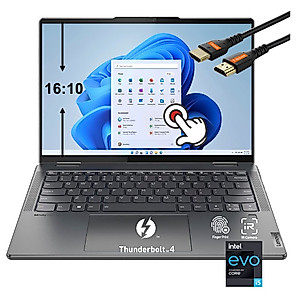 Lenovo Portable Yoga 7i Touch 2-in-1 Business Laptop - Intel EVO, 14" 2.2k 16:10 IPS Intel Core i5-1235U, Blue - 100% RGB - Win 11, WiFi 6, Thunderbolt 4, w/HDMI Cable (8GB RAM | 512GB PCIe SSD)