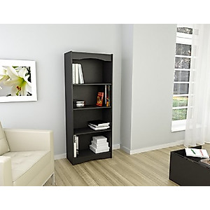 Sonax Hawthorn Tall Bookcase, 60", Midnight Black