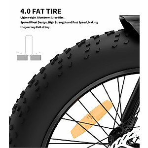aostirmotor 500W(Peak 550W) Folding Electric Bike for Adults,36V 13Ah Battery Ebike 25MPH 20" X 4.0" Fat Tire Foldable Electric Bicycle Long Range 28+ Miles with 7-Speed