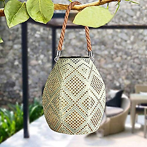 Outdoor Lantern Solar Lamp Solar Powered Patio Lights Courtyard Light Decorative Hanging Light Garden Landscape Light Lamp for Home House Outdoor Pendant Light