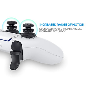Accessories Kit Bundle for PS5 Compatible with Controller, MENEEA Thumb Grips Sticks Joystick + L2 R2 Trigger Extender+D-pad Button for Playstation 5 Controller, Anti-Slip Replacement Parts
