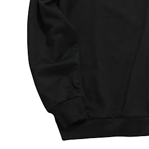 Maiyifu-GJ Men's Casual Colorblock Pullover Hoodies Long Sleeve Athletic Hooded Top Sports Hip Hop Drawstring Sweatshirt (Black,X-Large)