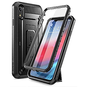SUPCASE Unicorn Beetle Pro Series Case Designed, with Built-In Screen Protector Full-Body Rugged Holster Case for iPhone XR 6.1 Inch (2018 Release) (Black)