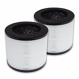 PUREBURG AF1 Replacement Filters Compatible with BLACK+DECKER BAPT01 & BAPT02 Air Purifiers,2-Pack H13 HEPA 3-Stage Filtration Activated carbon 2-in-1