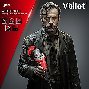 VBLIOT 850w Angle Grinder 5 Inch Power Grinder Tool 7 Amp Power Grinder 360° Rotational Guard 12000rpm Power Angle Grinders for Cutting and Grinding Metal Stone Wood grinder tool