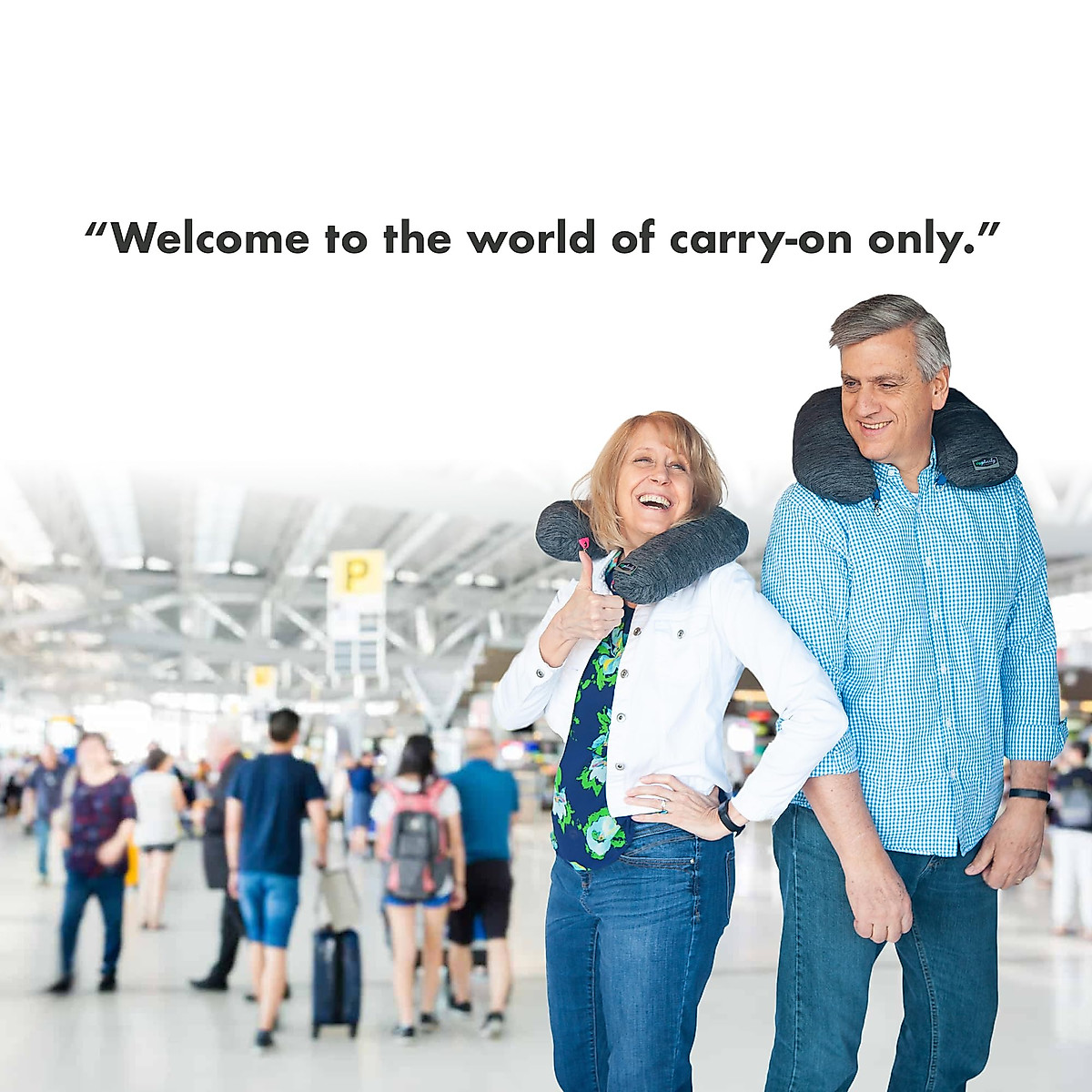 Zipplicity Neck Pack: The Ultimate Travel Companion - 6lbs Luggage Capacity, Secure Front Pocket, Hand-Sewn Comfort, Avoid Baggage Fees, and Keep Your Valuables Safe (Sporty Navy)