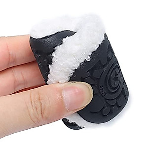 UCUHNB Toddler Slippers Girl Boy Lightweight House Slippers Artificial Woolen Athletic Socks with Indoor Outdoor Pink 8.5-9Toddler