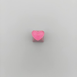 Handmade Cute Keycaps,Compatible with Cherry MX Switches Mechanical Keyboard Pink PBT Keycap,Computer Gaming Keyboards Key Caps,Artisan ESC OEM Profile R4 Key Cap (Pink Heart)