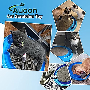 AUOON Cat Scratcher Toy, Cat Toy, Scratch pad,Scratching Toy,Post Pad Interactive Training Exercise Mouse Play Toy with Ball