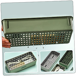 Cabilock 3pcs Tableware Drain and Dustproof Simple Container Plastic