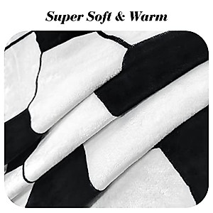 Soccer Blanket Soccer Gifts for Women Men 50"X40", Soft Cozy Soccer Throw Blanket Bedding for Girls Boys Adult Kids, Soccer Senior Night Gifts for College Grandson Granddaughter Soccer Team Coach