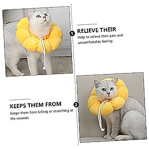 DOITOOL 3pcs Elizabeth Circle Surgery Protective Collar Cat Cone Collar Soft Cat Recovery Neck Cone Puppy Collars for Small Puppies Puppy Cone Puppies Collars Kitten Cat Headgear Pp Cotton