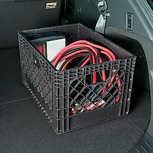 DuraTuff Heavy Duty Milk Crates for Storage - 19"x13"x11" Stackable Storage Containers - Durable High-Density Polyethylene Plastic - Ideal for Kitchen Storage