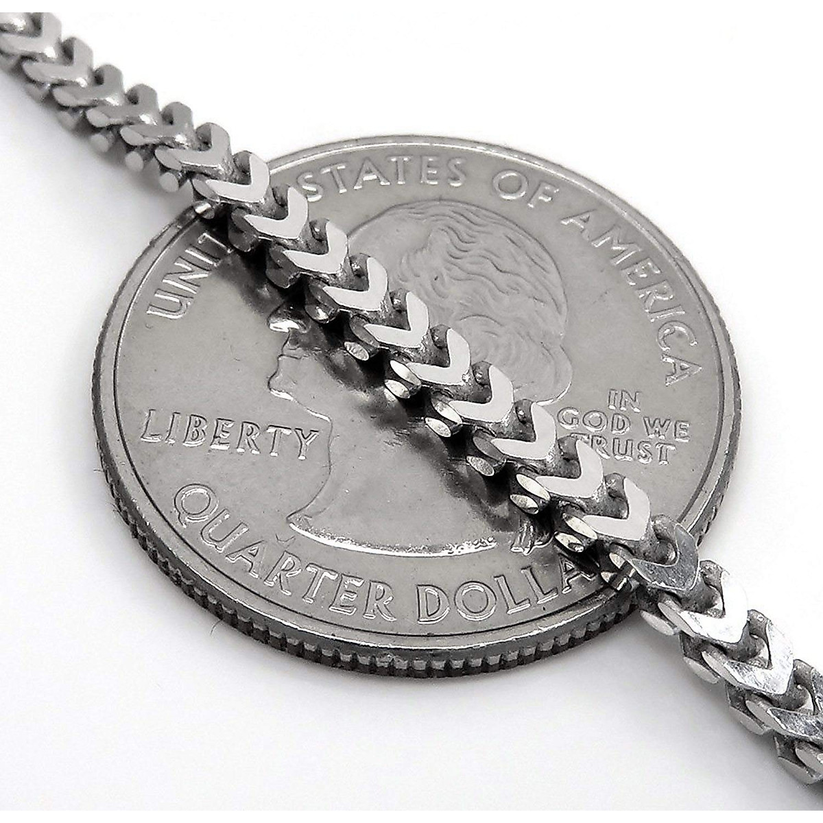 PORI JEWELERS Sterling Silver Italian 2.5mm Franco Square Box Link - Made in Italy - Available in Silver - (20", 2.5MM Silver)