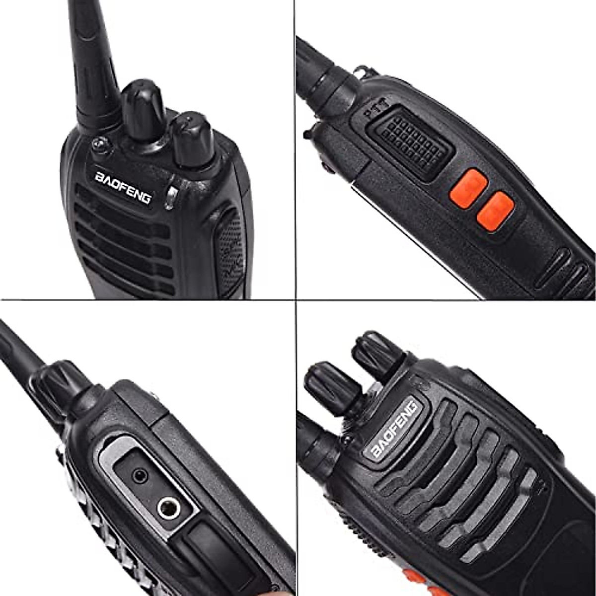 Walkie Talkies for Adults Long Range, Baofeng BF-888S Handheld Two Way Radios with Earpiece and Mic, Rechargeable Walkie Talkie with Li-ion Battery and Charger, Wireless Walky Talky(2 Pack)