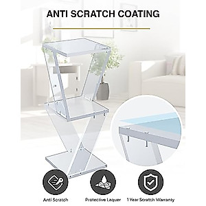 Acrylic Side Table, Acrylic Furniture, Acrylic Coffee Tables for Living Room, Acrylic End Table, Arteriors, Ghost Table, Arylic Desk, Clear Furniture, Wavy Side Table, Acrylic Bed Table