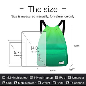 Risefit Waterproof Drawstring Bag, Gym Bag Sackpack Sports Backpack for Men Women