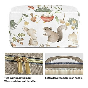 EasyeeUMe Woods Forest Animals Safari Bear Fox Deer Personalized Large Capacity Diaper Bags,Custom Name Backpack Casual Daypack Bag Nappy Bag Gifts