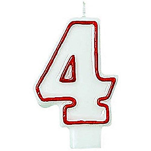 Amscan #4 Molded Birthday Candle | Party Supply