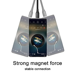 NetDot Gen10 2in1 Nylon Braided Magnetic Charging Cable Fast Charging and Data Transfer for Micro USB and USB C Android Smartphones (3.3ft / 3 Pack, Black)