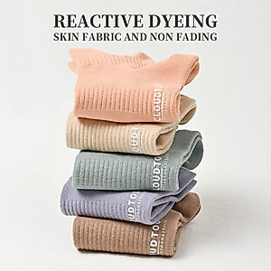 KKUMIGO Women's Cotton Socks,Low Cut Cotton Socks for Women (US, Alpha, One Size, Regular, Regular, Multicolor-5 Pairs)