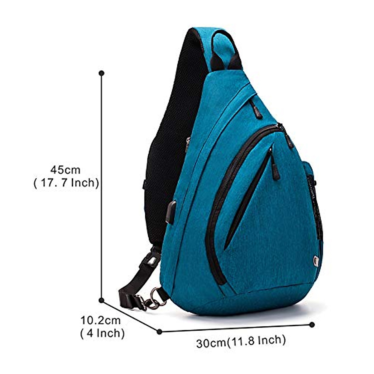 TurnWay Water-Proof Sling Backpack/Crossbody Bag/Shoulder Bag for Travel, Hiking, Cycling, Camping for Women & Men (Blue)