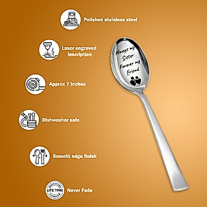 Seyal® Always My Sister Forever My Friend Spoon Gift - Sister Gift - Sister Gifts - Sisters Day Gift - Gift for Sisters - Sister Gifts from Sister - Sisters Gift - Sister Gift from Brother