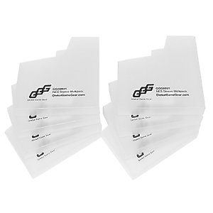 GGG0031 8 pack Translucent Dust Protection Sleeves "Easy Read" for Nintendo NES Video Game System cartridges/games, retro cart cases and covers