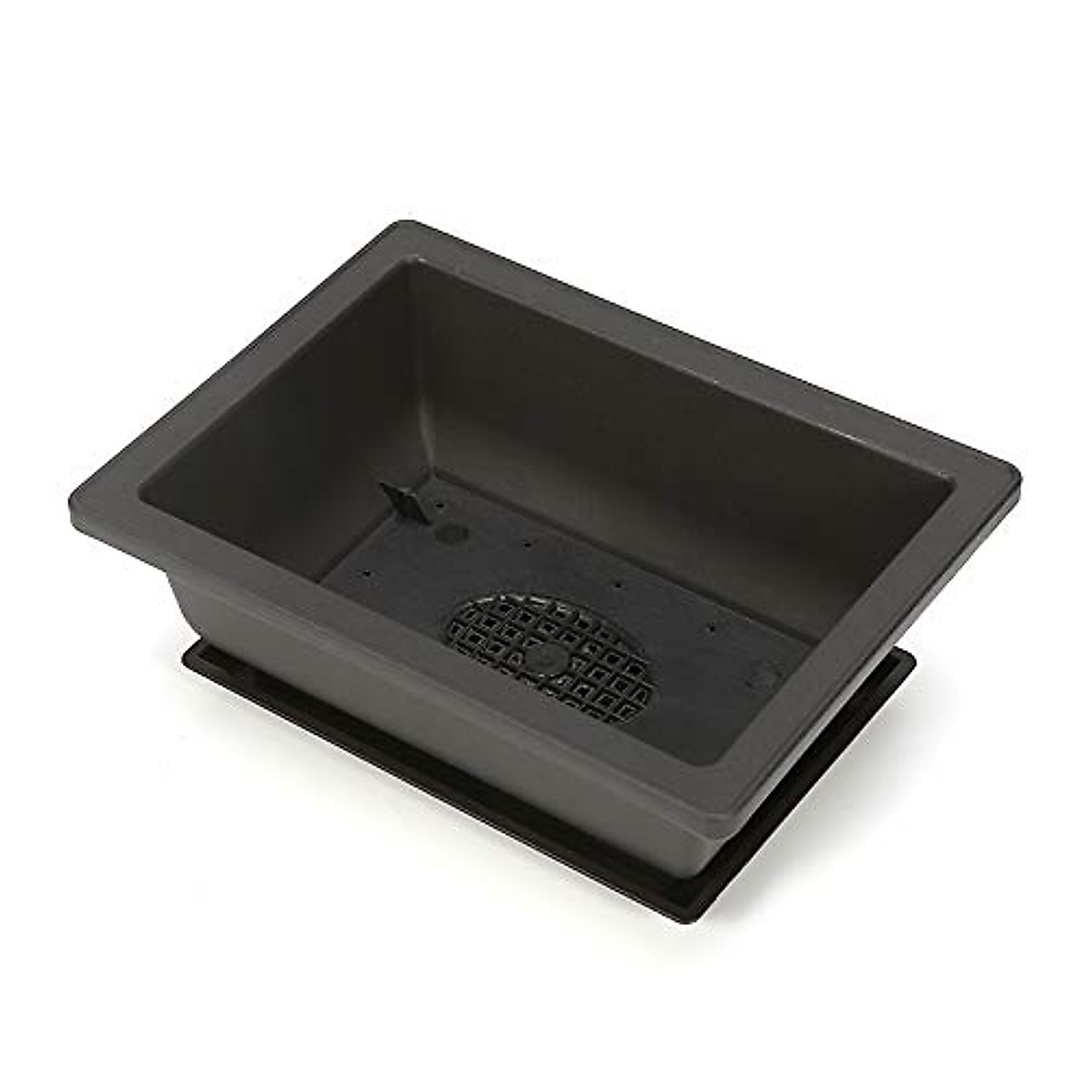 C CRYSTAL LEMON 3 Pack, Bonsai Pots, Bonsai Tree Pots with Trays - Built in Mesh, Six Inch Large Planters Durable Shatter Proof Poly-Resin