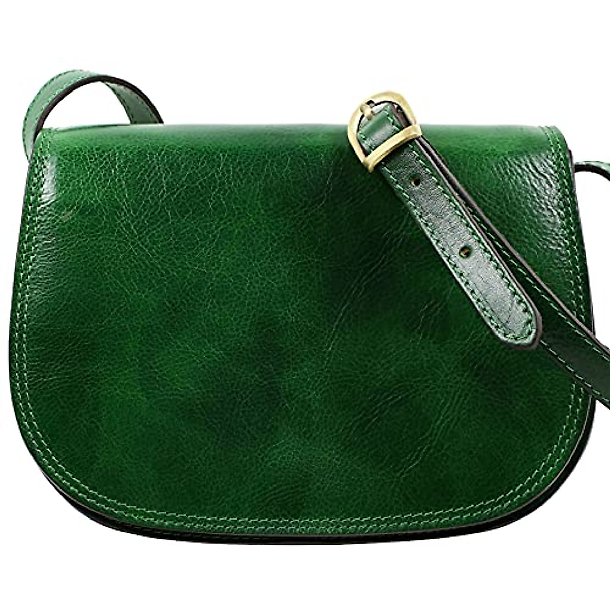 Time Resistance Leather Cross Body Bag for Women Shoulder Bag Messenger Purse (Green) - Gift Box Included