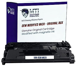 MTI 58A MICR Compatible Replacement for CF258A 258A Modified Toner | Laser Pro Printer M404n M404dn M404dw MFP M428fdw M428fdn M428dw M404 M428 | 58X CF258X Check Printing Ink