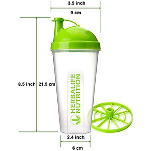 Herbalife Shaker Bottle 13.5-Ounce(400ml) with Blender and Herbalife Spoon 1 pack