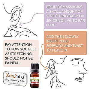 BodyJ4You 18PC Body Piercing Stone Plugs - Ear Stretching Kit - Gauges 00G (10mm) - Saddle Double Flared Tunnels Expander Stretchers Earrings - Unisex Men Women Jewelry